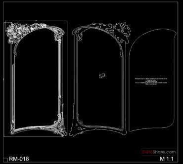 Carved Frames Cad Blocks Free Download
