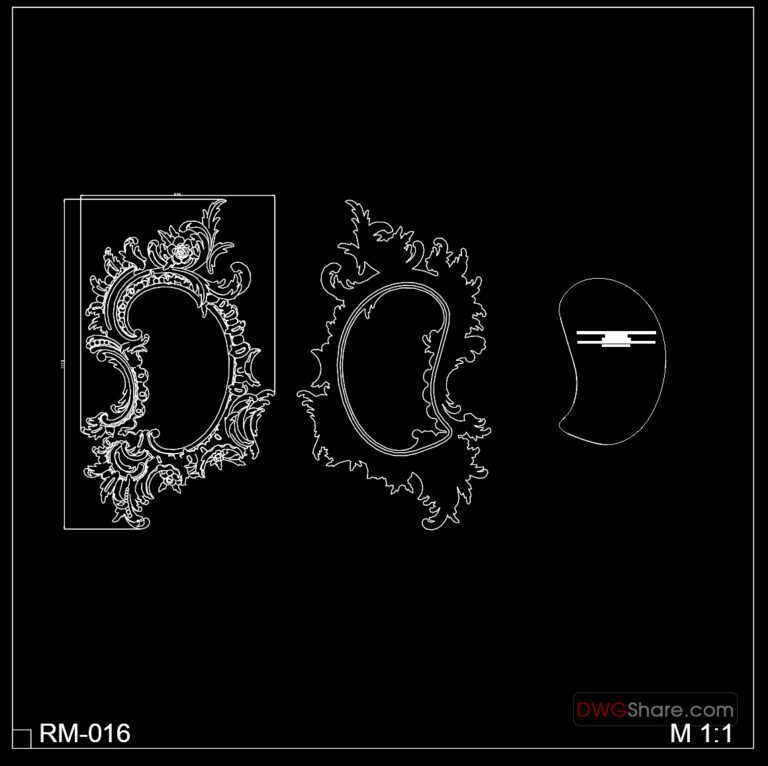 Carved Frames Cad Blocks Free Download