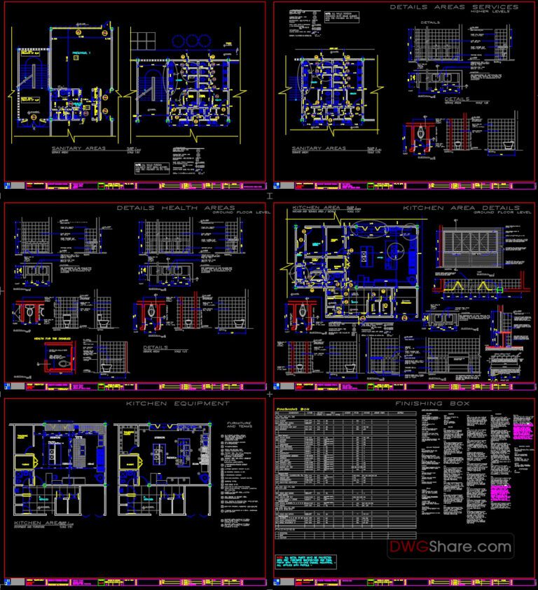 Compact School Project AutoCAD File DWG