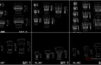 627. Free Download Detailed Concrete Column CAD Drawings