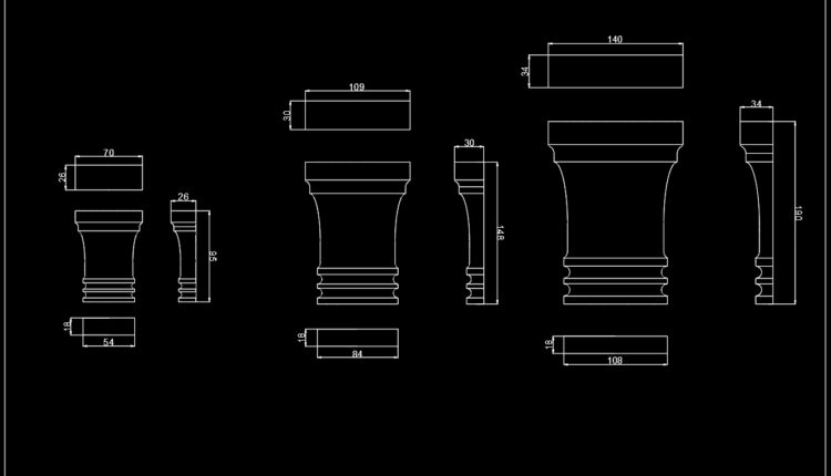Decorative Wood Capitals Cad Blocks Free Download - Free Cad Blocks ...
