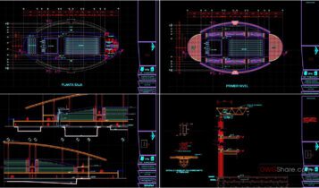 602. Free Download CAD File – Atrium Roof Grid Structure Details