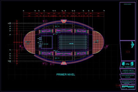 Detailed Olympic Swimming Pool Project Autocad drawings