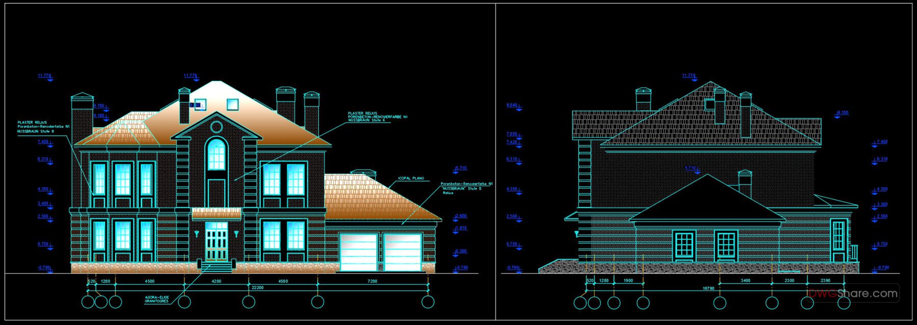 Family house AutoCAD File Free Download