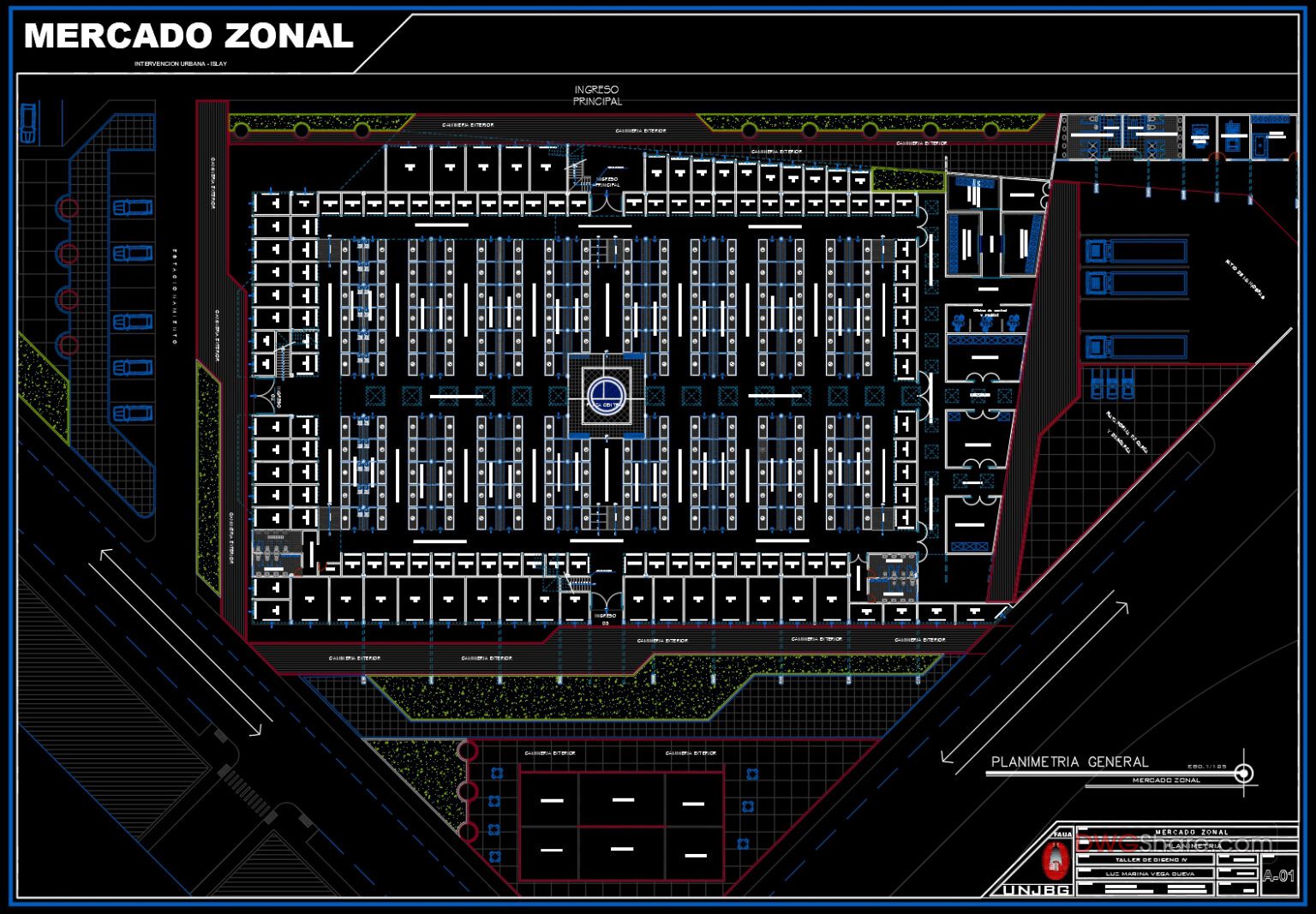 Food Market AutoCAD File DWG