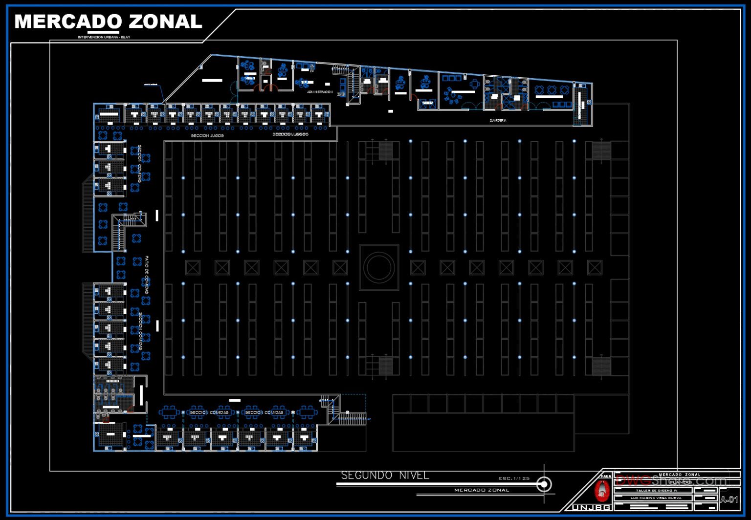 Food Market AutoCAD File DWG