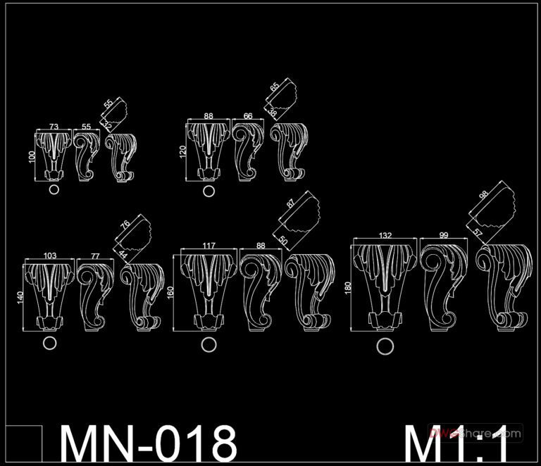 Furniture Legs Cad Blocks Free Download