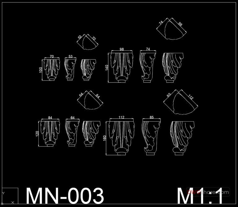 Furniture Legs Cad Blocks Free Download