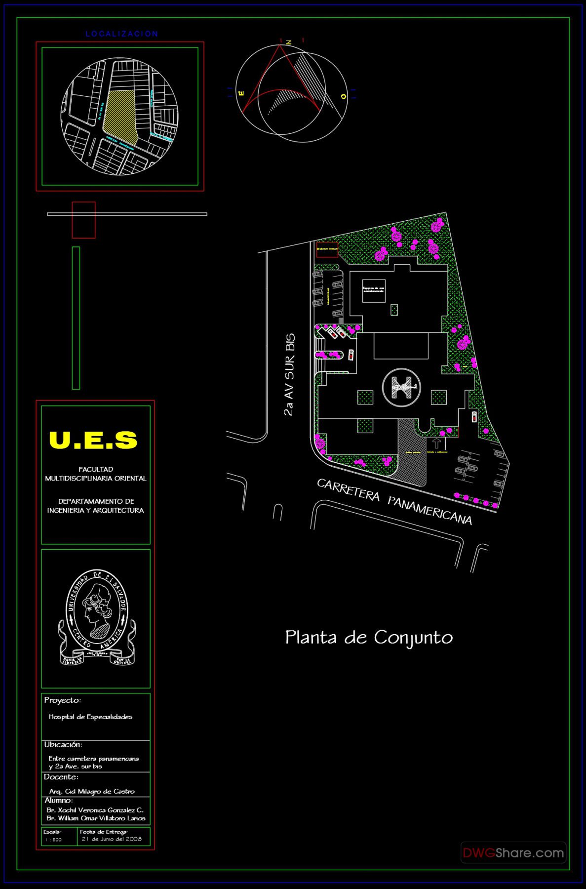 Hospital Building Project AutoCAD File DWG