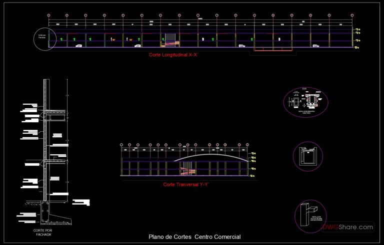 Mall Architecture Projects Detail AutoCAD File DWG