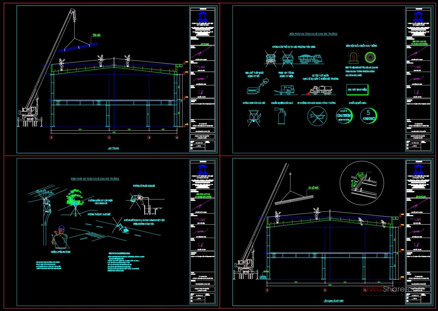 Method for prefabricated steel building installation details free dwg