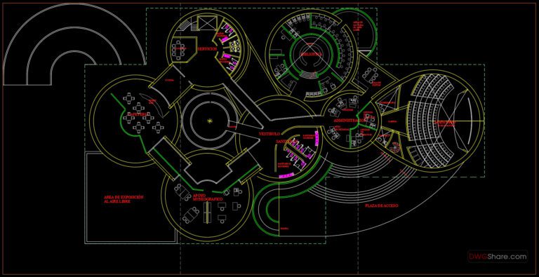 Museum Layout Plan AutoCAD File DWG
