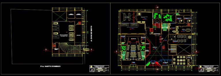 Museum Plans and Elevations AutoCAD File DWG