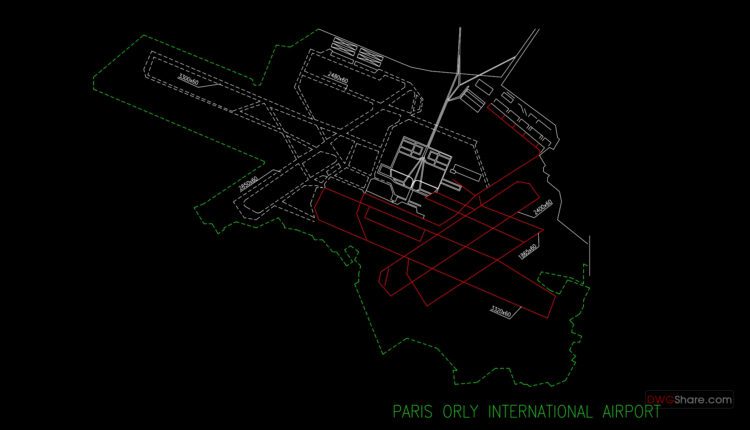 Paris orly international airport Plan Autocad DWG File - Free Cad ...