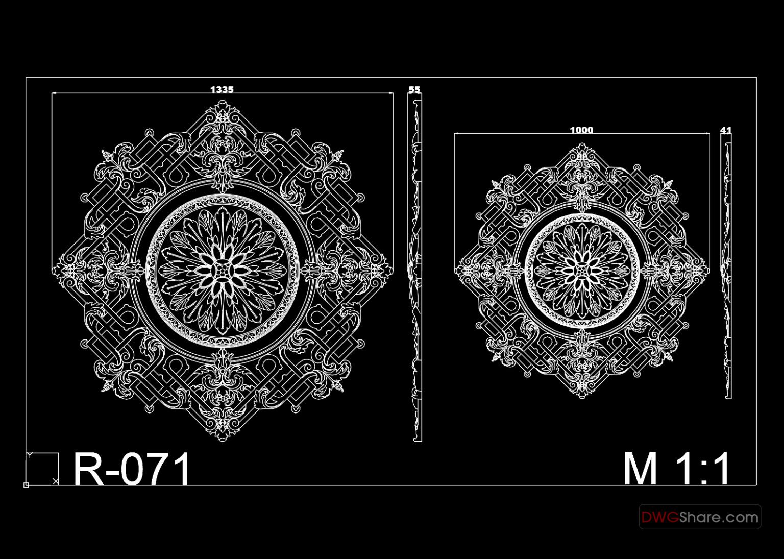 Rosettes Cad Blocks Free Download