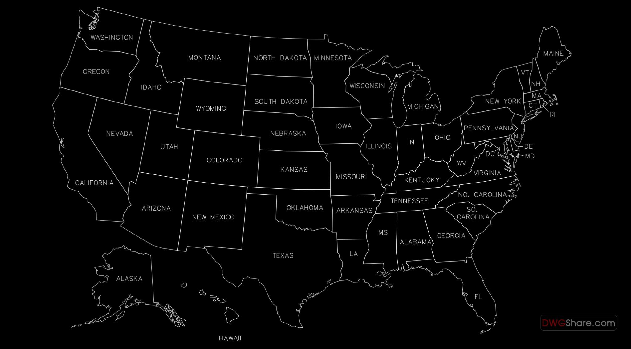 Usa Map AutoCAD File Download