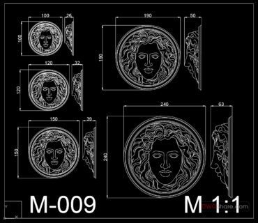 Wooden Masks Cad Blocks Free Download