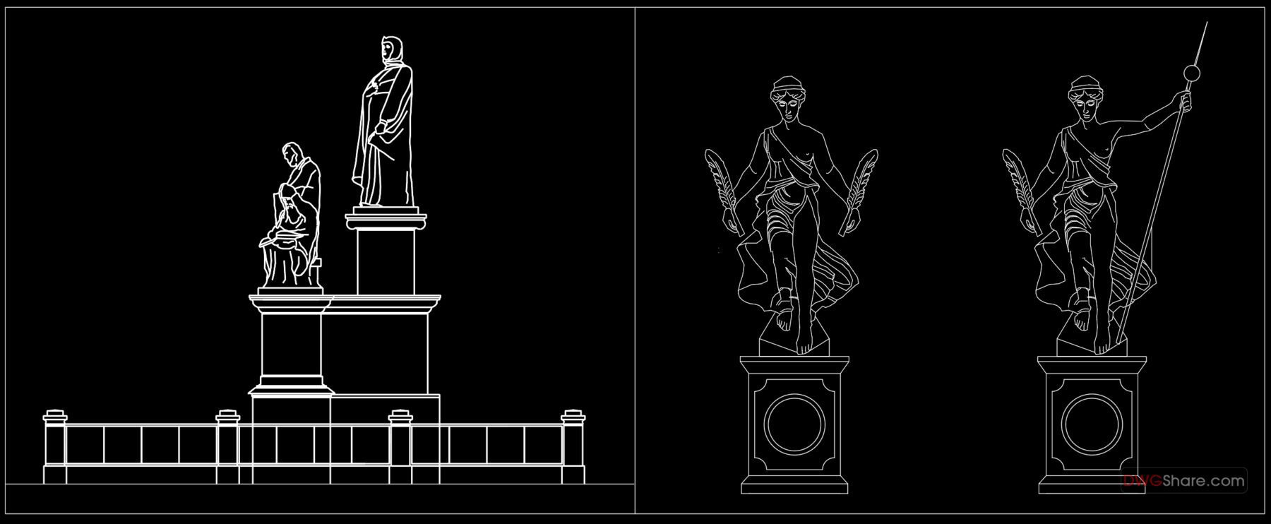 11.Sculpture AutoCAD blocks free download