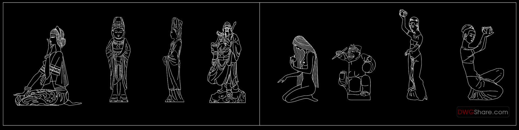 12.Sculpture AutoCAD blocks free download