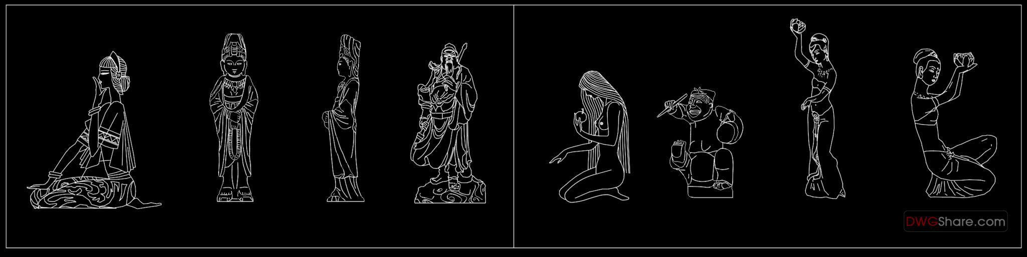 12.Sculpture AutoCAD blocks free download