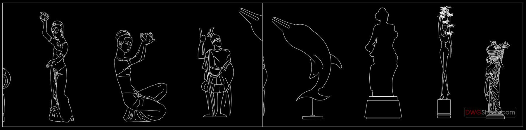 12.Sculpture AutoCAD blocks free download