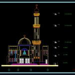 15.Mosque Layout Plan and Elevation Details AutoCAD File Free Download ...