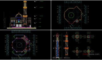 82.Autocad Drawings Of Compound Wall Layout And Details For Download