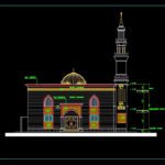 16.Mosque Minaret Elevation and Sections Details AutoCAD File Free ...