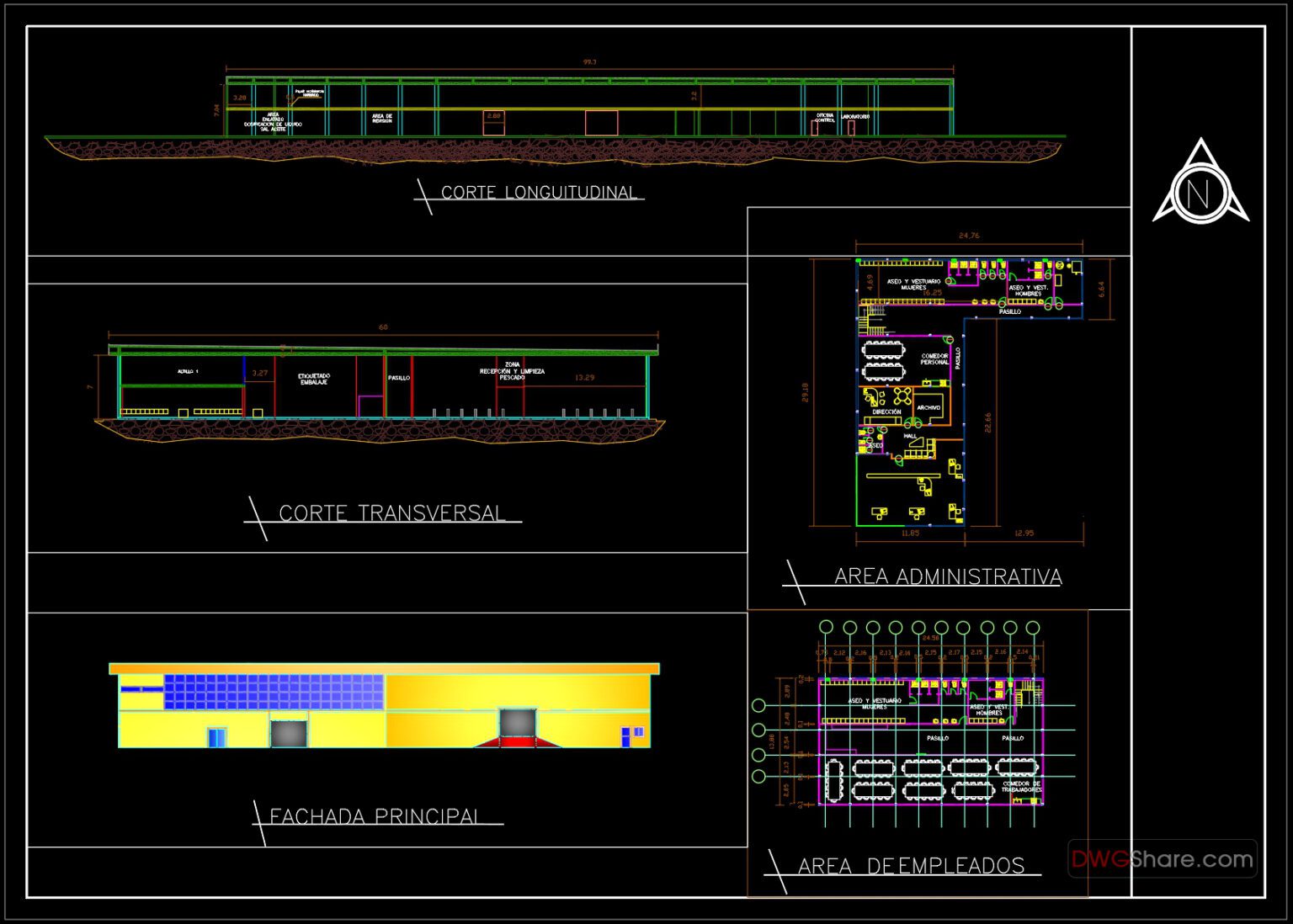 22.Tuna Packing Plant CAD