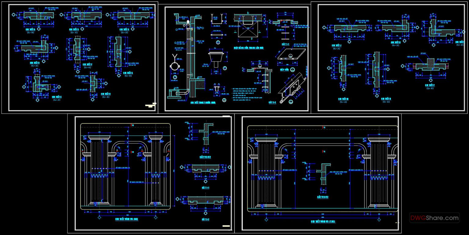 24.Multitasking Hall Planner Layout and Elevation Details AutoCAD File ...
