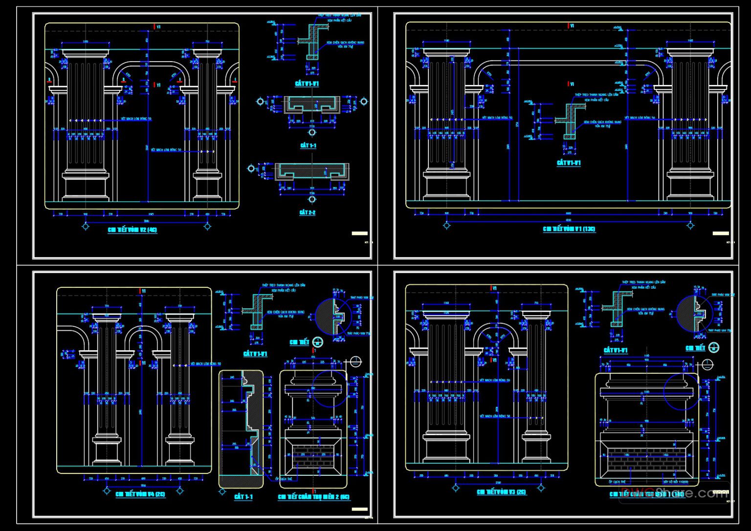 24.Multitasking Hall Planner Layout and Elevation Details AutoCAD File ...
