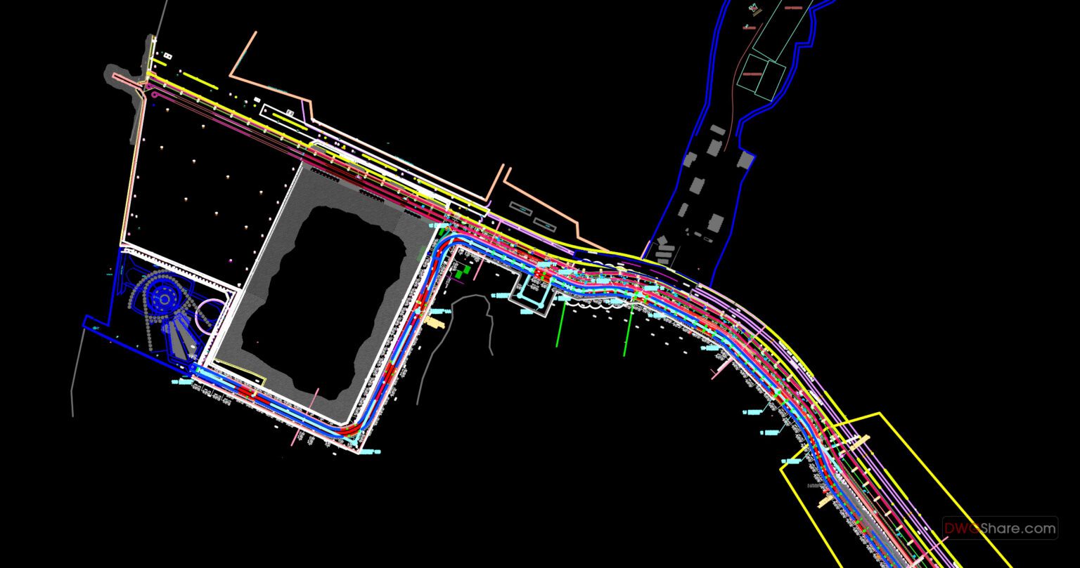 25.Road Street Lighting Layout Plan Autocad