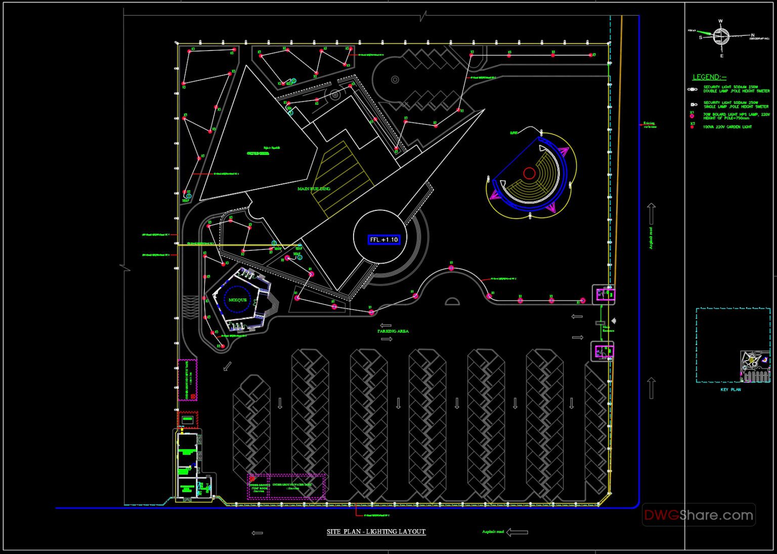 26.Site Lighting Layout Plan Autocad