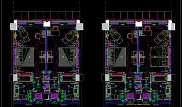 19.Wedding Hall Layout Plan and Elevations CAD