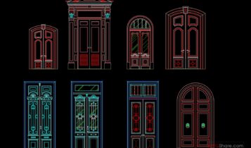 543. Free CAD Frameless Glass Railing Detail DWG