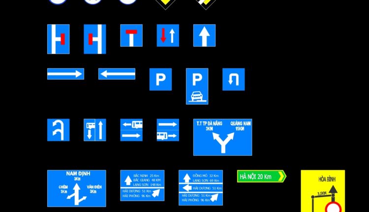 33.Cad Symbol Road Signs Traffic Manual free download - Free Cad Blocks ...