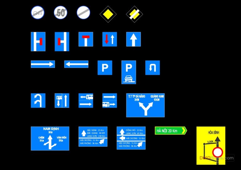 33.Cad Symbol Road Signs Traffic Manual free download