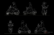 38.Scooter Driver free AutoCAD drawings