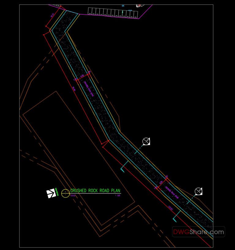 42.Cad File of Road Layout Plan and cross section For Free Download