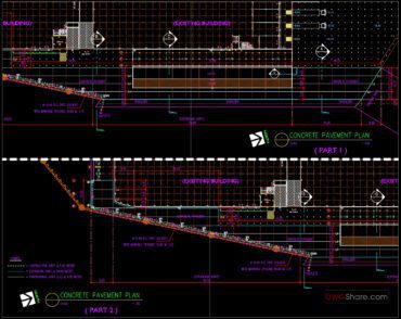 42.Cad File of Road Layout Plan and cross section For Free Download