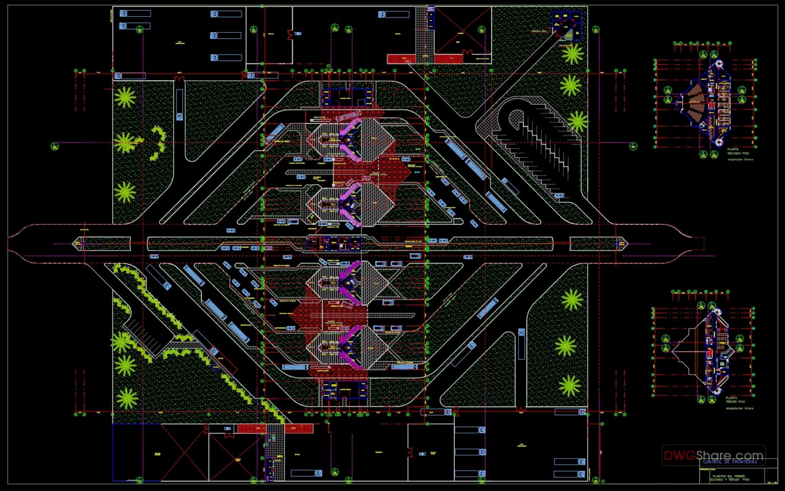 45.Border Control Boxes Layout Plan CAD