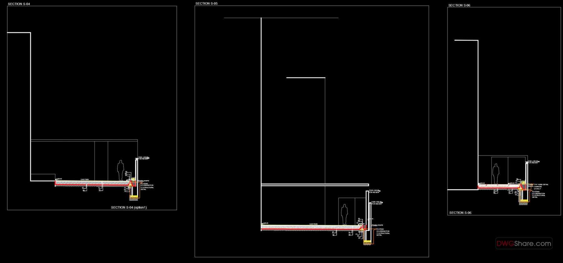 50.Cad File of Roadside Planting Section Details For Free Download