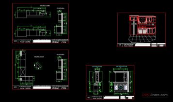 242. Residential Kitchen Cabinet Construction Drawings – Free CAD File