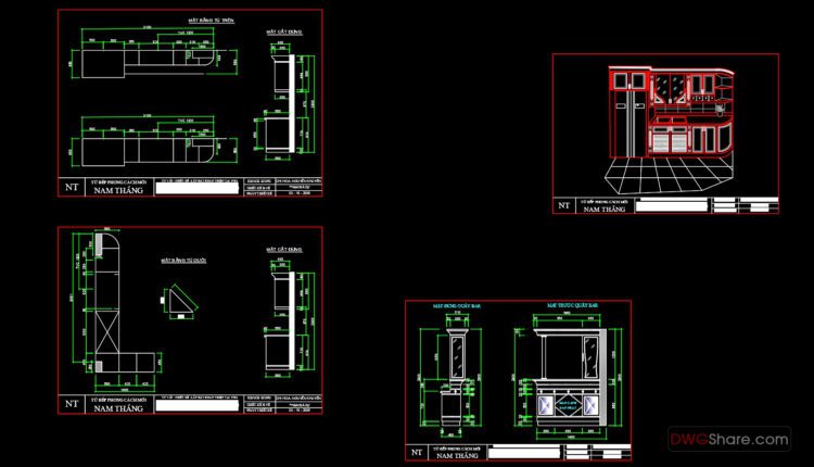 57.Traditional kitchen cupboard, kitchen cabinets autocad drawing ...