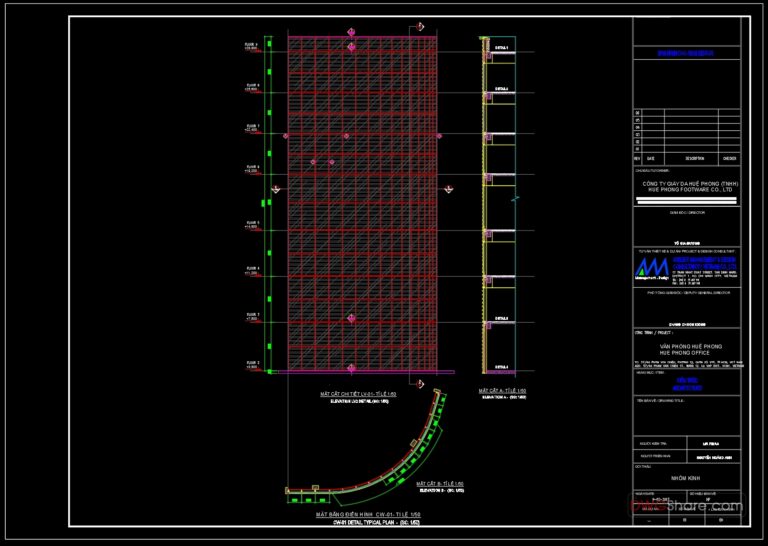 66.Detailed autocad drawings of glass walls