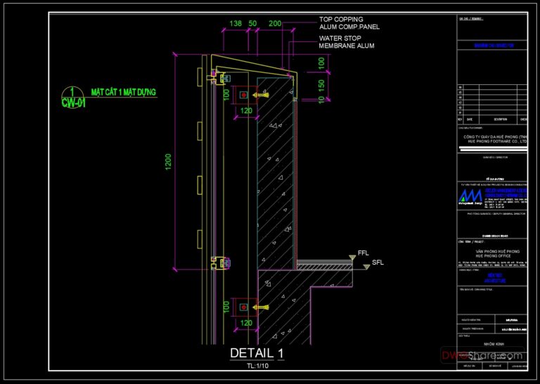 66.Detailed autocad drawings of glass walls
