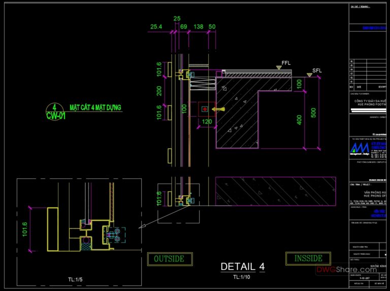 66.Detailed autocad drawings of glass walls