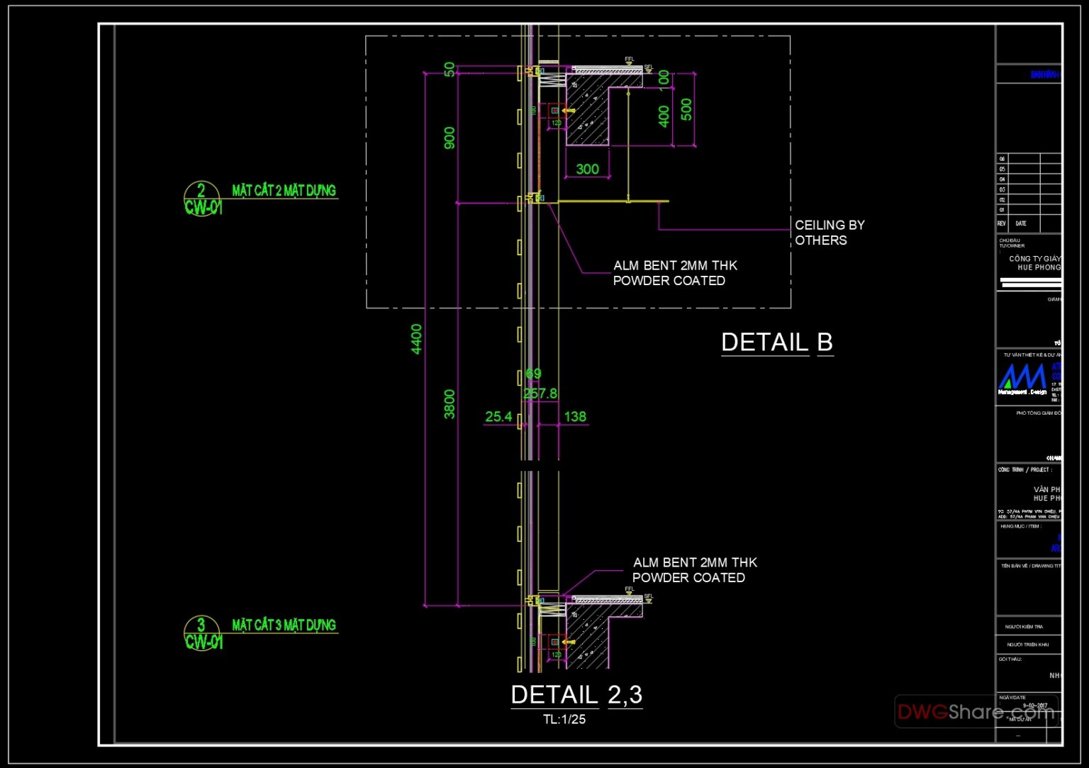 66.Detailed autocad drawings of glass walls