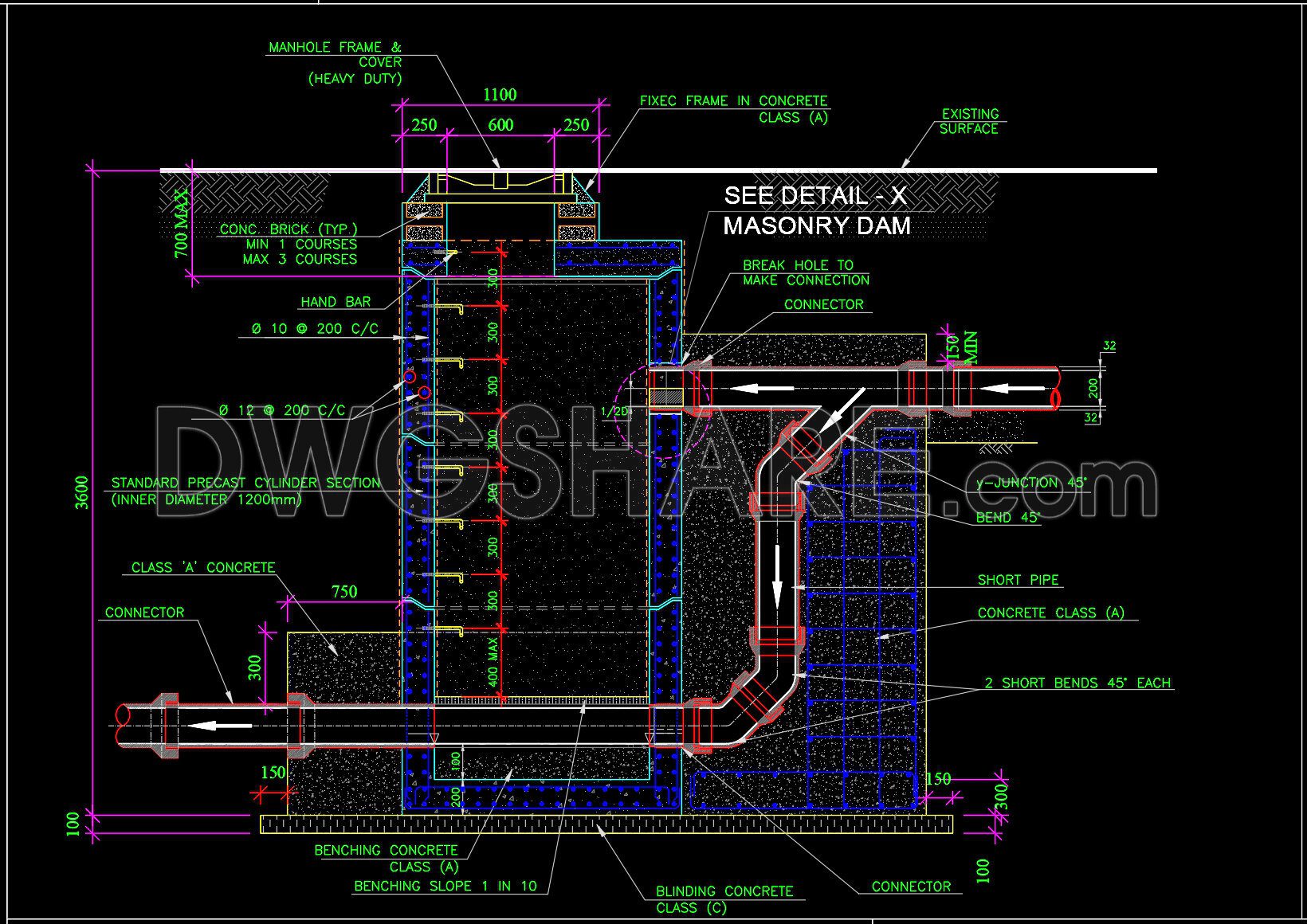 67.standard Manhole Details Autocad Blocks - Free Cad Blocks, download DWG models for architects ...