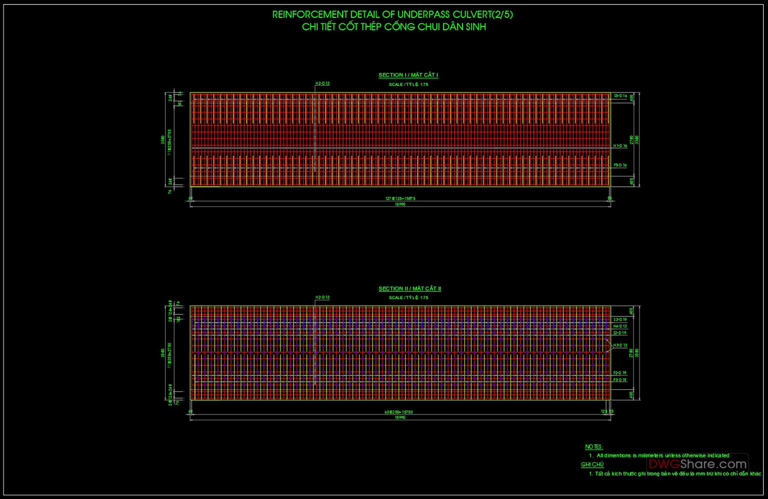 68.Box Culvert Reinforcement Details Free Drawing Download
